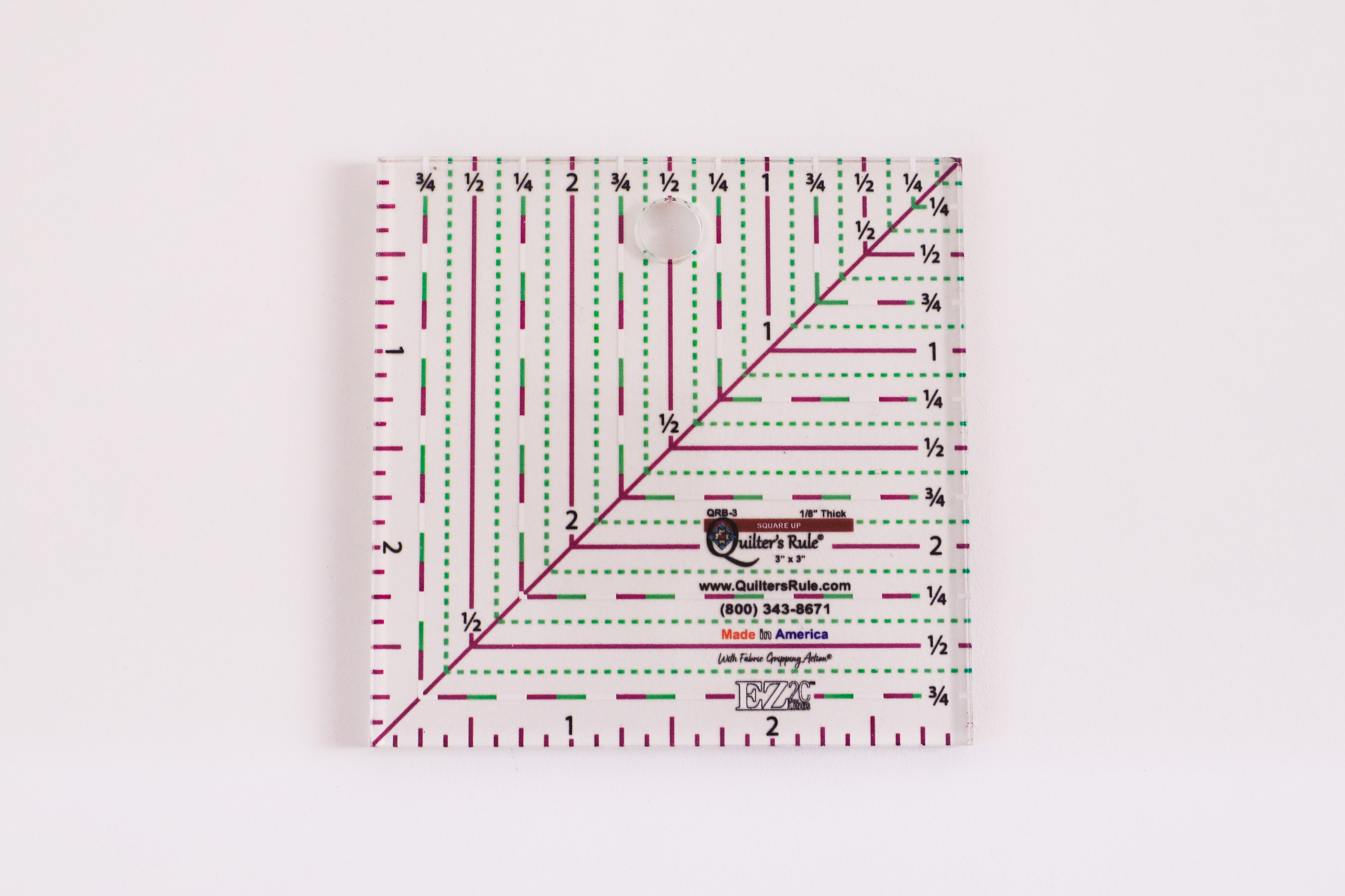 3 Inch Square Ruler QRB 3 Quilters Rule